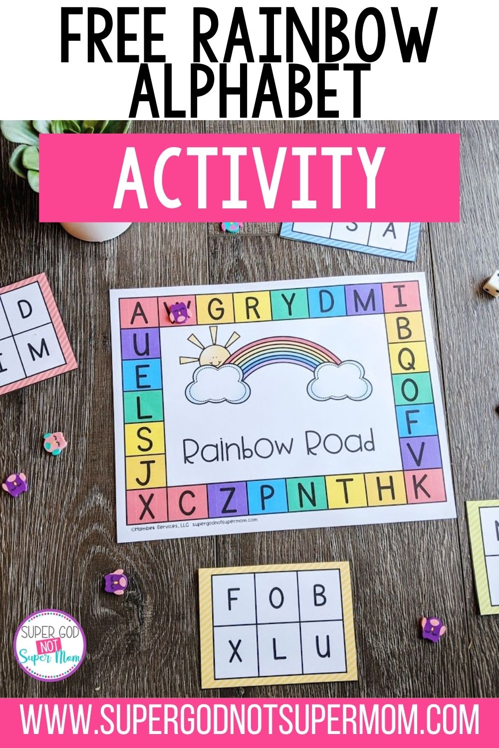 Preschool Rainbow Alphabet Activity - Super God, Not Super Mom
