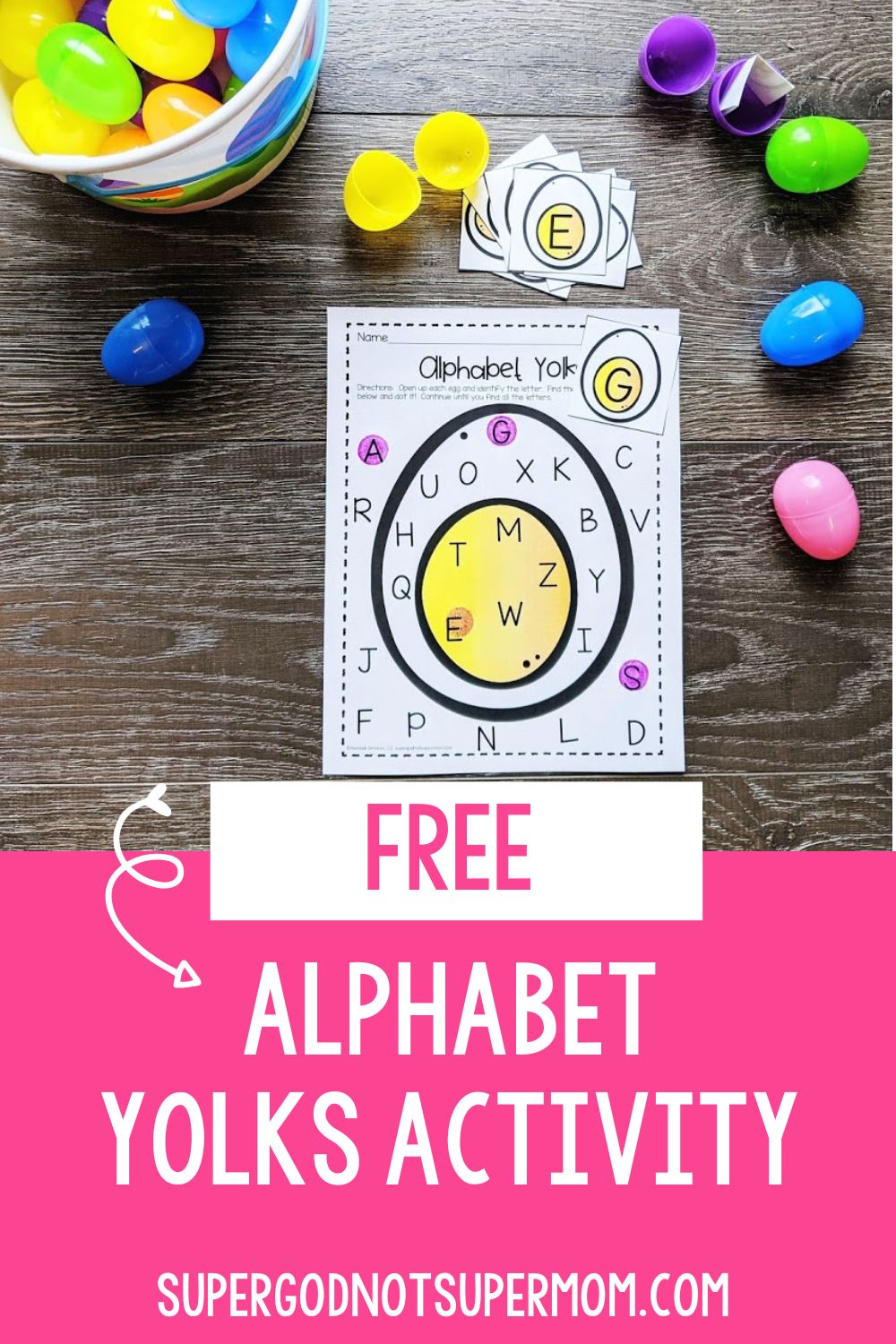 Alphabet Yolks Activity - Super God, Not Super Mom
