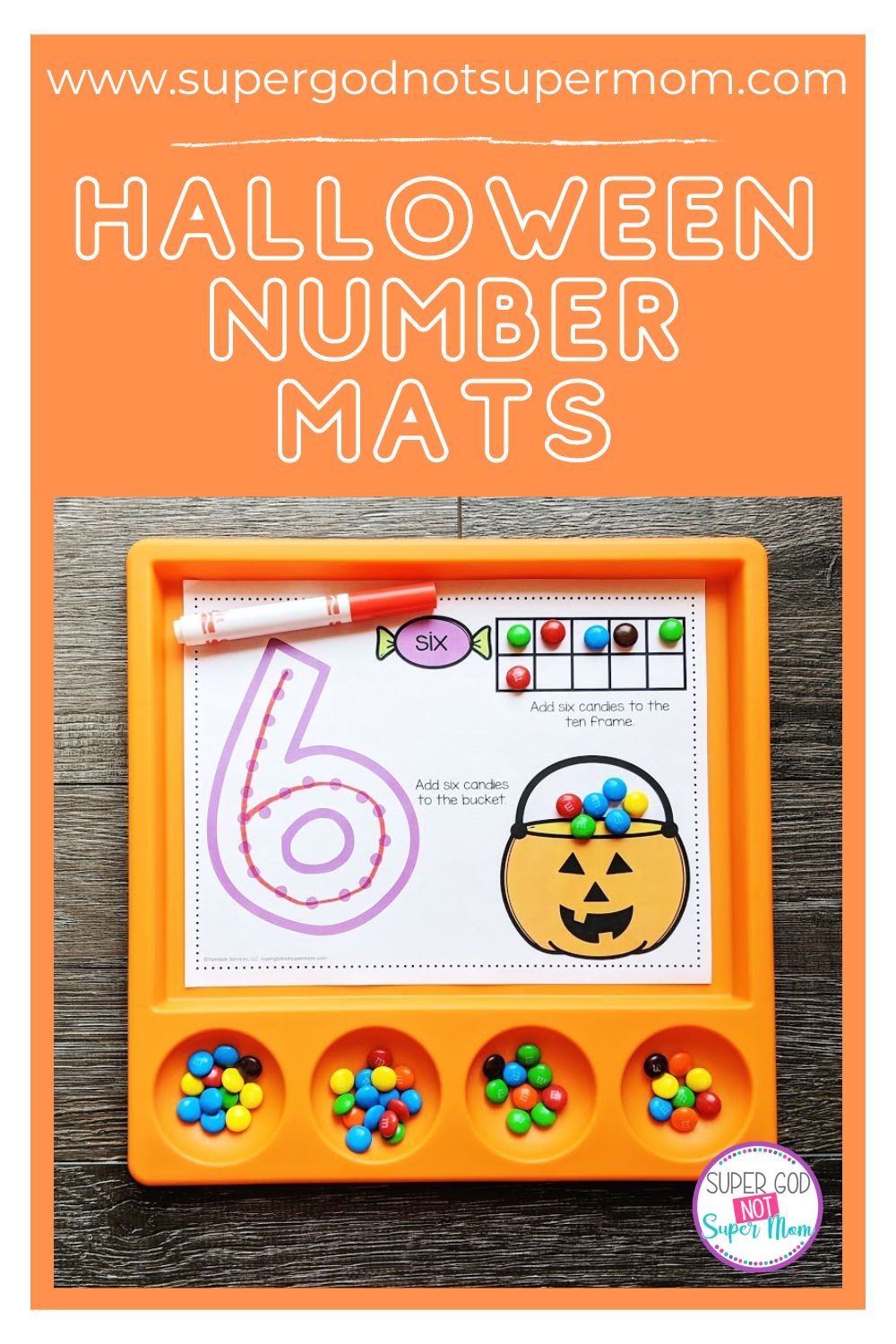 Halloween Number Mats - Super God, Not Super Mom